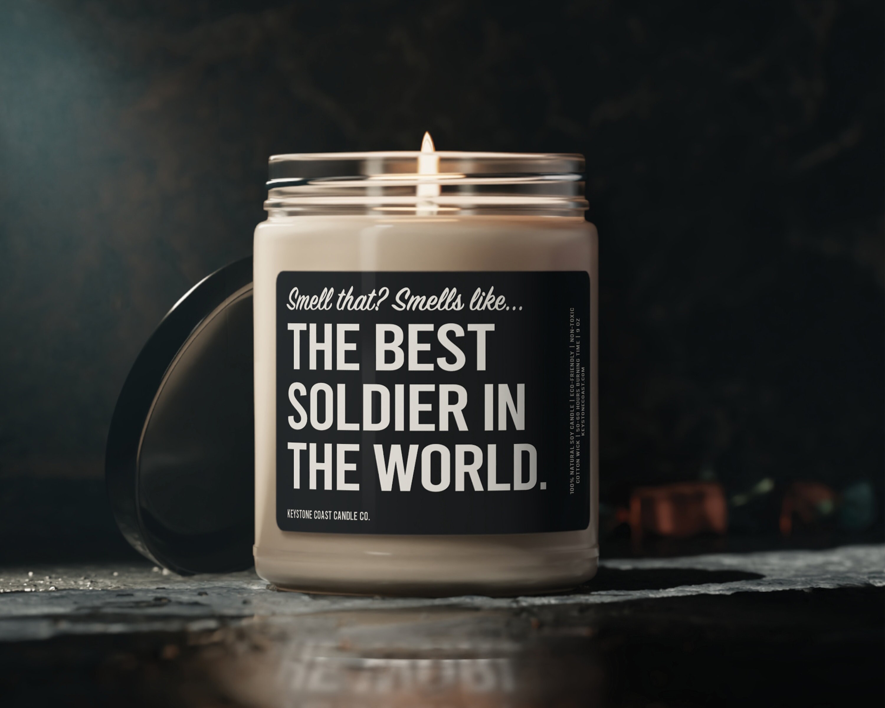 The Best Soldier in the World Scented Soy Candle 9oz Black - Etsy