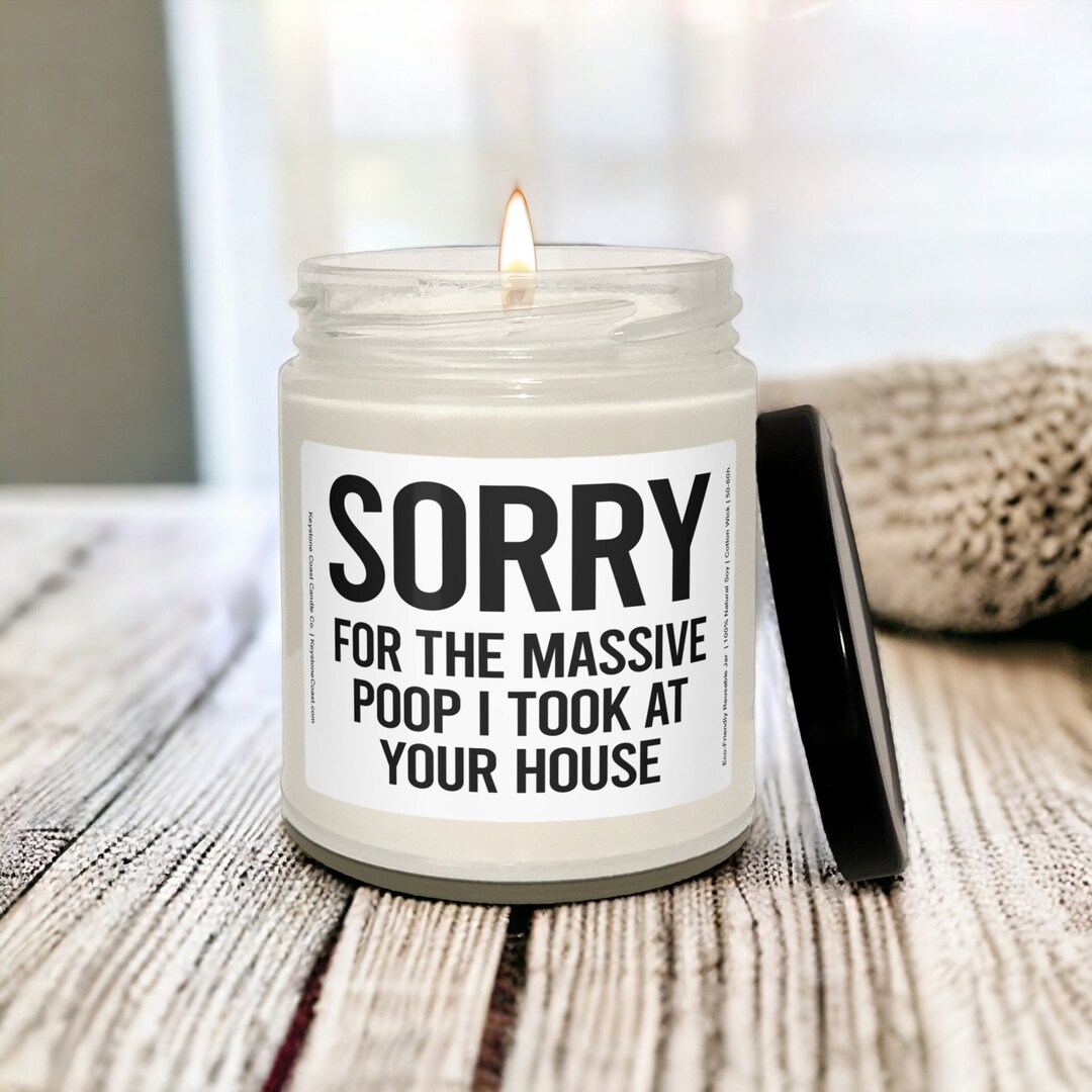 Massive Poop I Took at Your House Scented Soy Candle, 9oz, White Label ...
