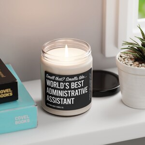 Worlds Best Administrative Assistant Scented Soy Candle, 9oz, Black ...
