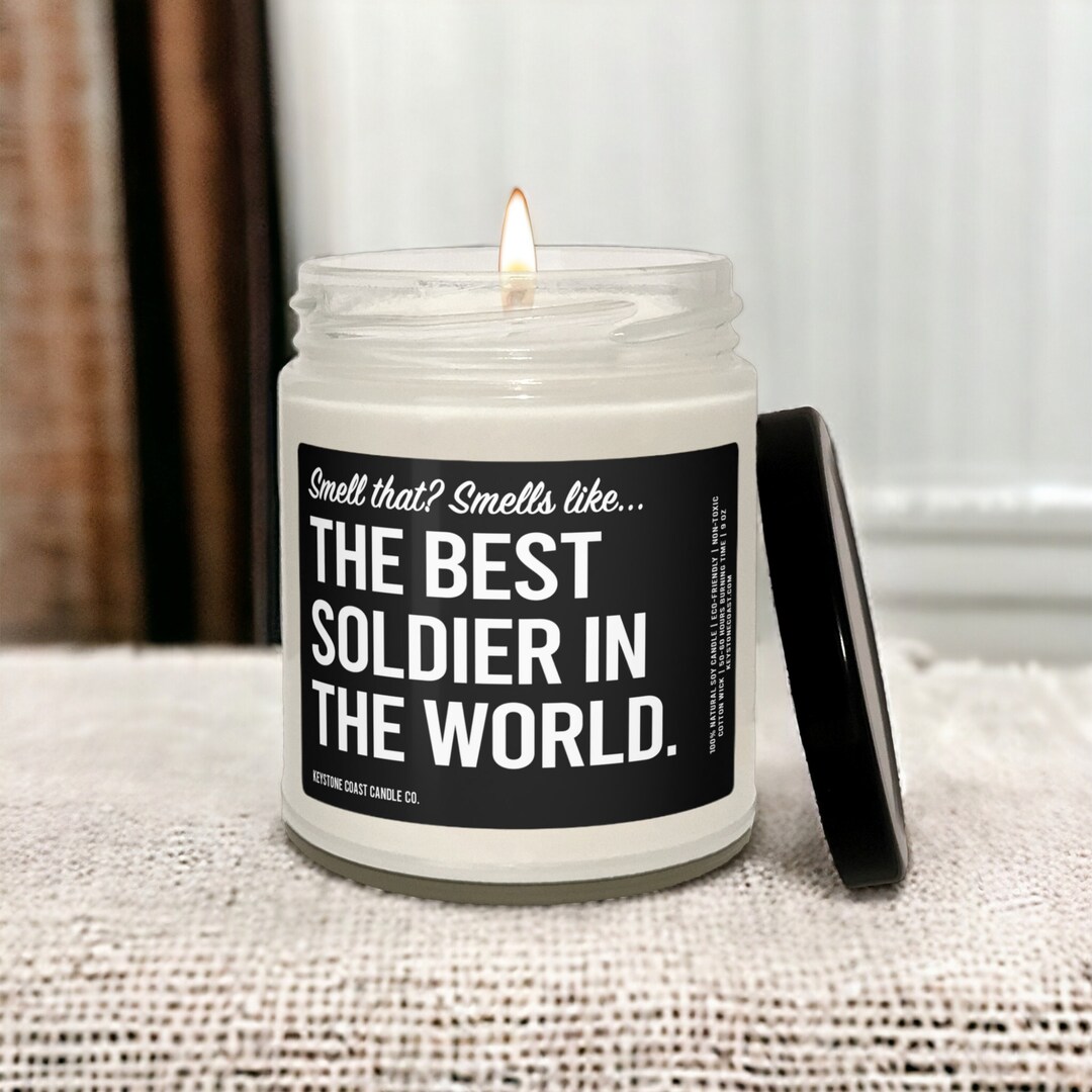 The Best Soldier in the World Scented Soy Candle, 9oz, Black Label - Etsy