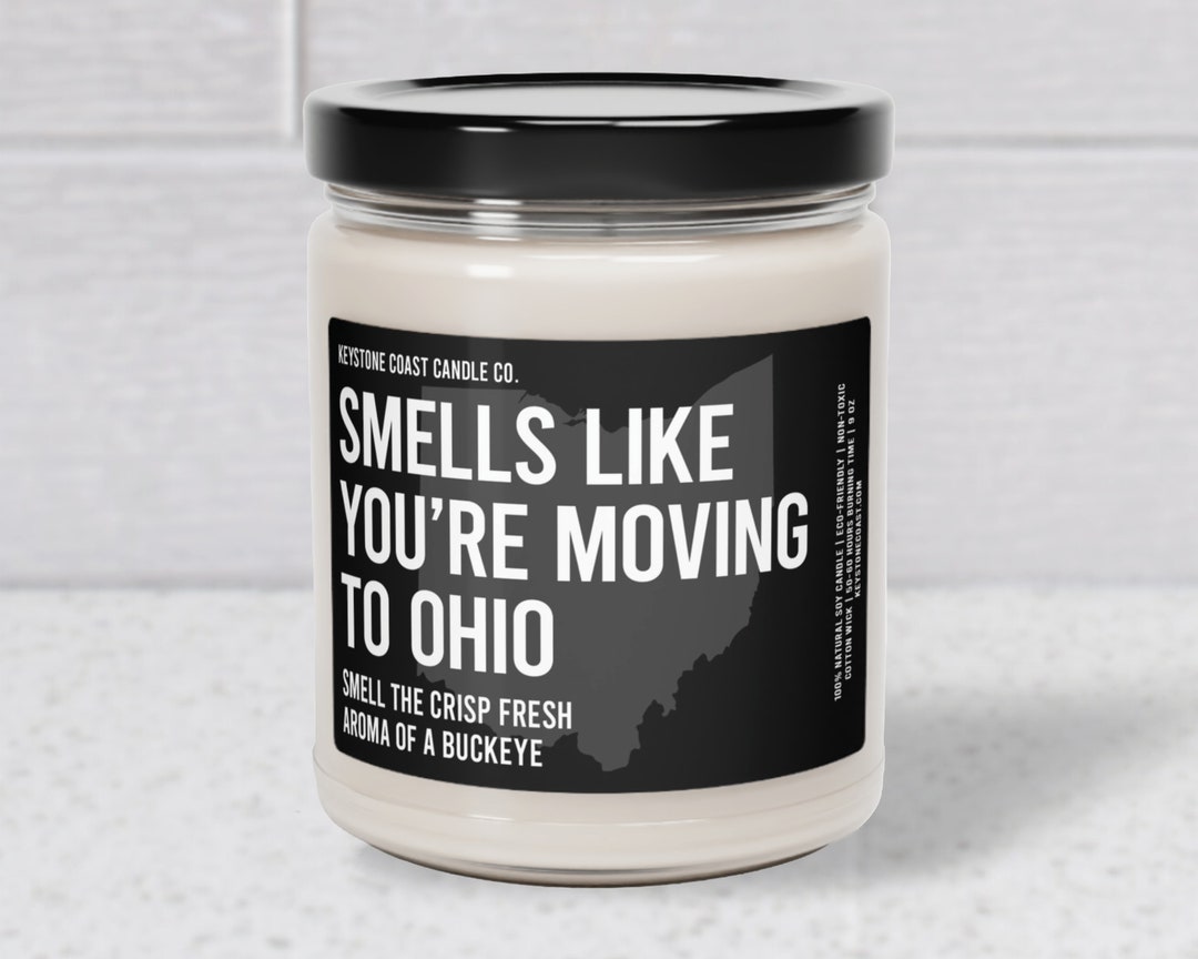 Smells Like You're Moving to Ohio Scented Soy Candle, 9oz, Black Label ...