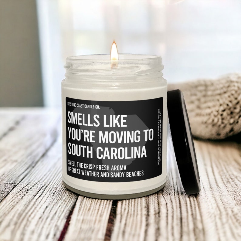 Smells Like You're Moving to South Carolina Scented Soy Candle, 9oz ...