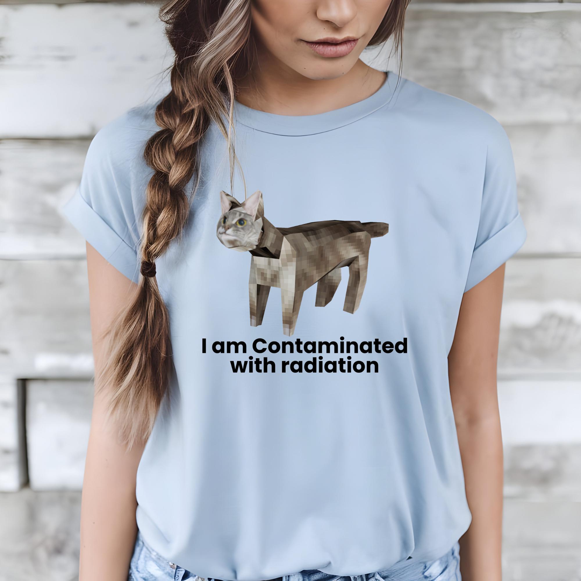 I Am Contaminated Funny Cat Meme T-shirt / Ironic Shirt / Weirdcore ...