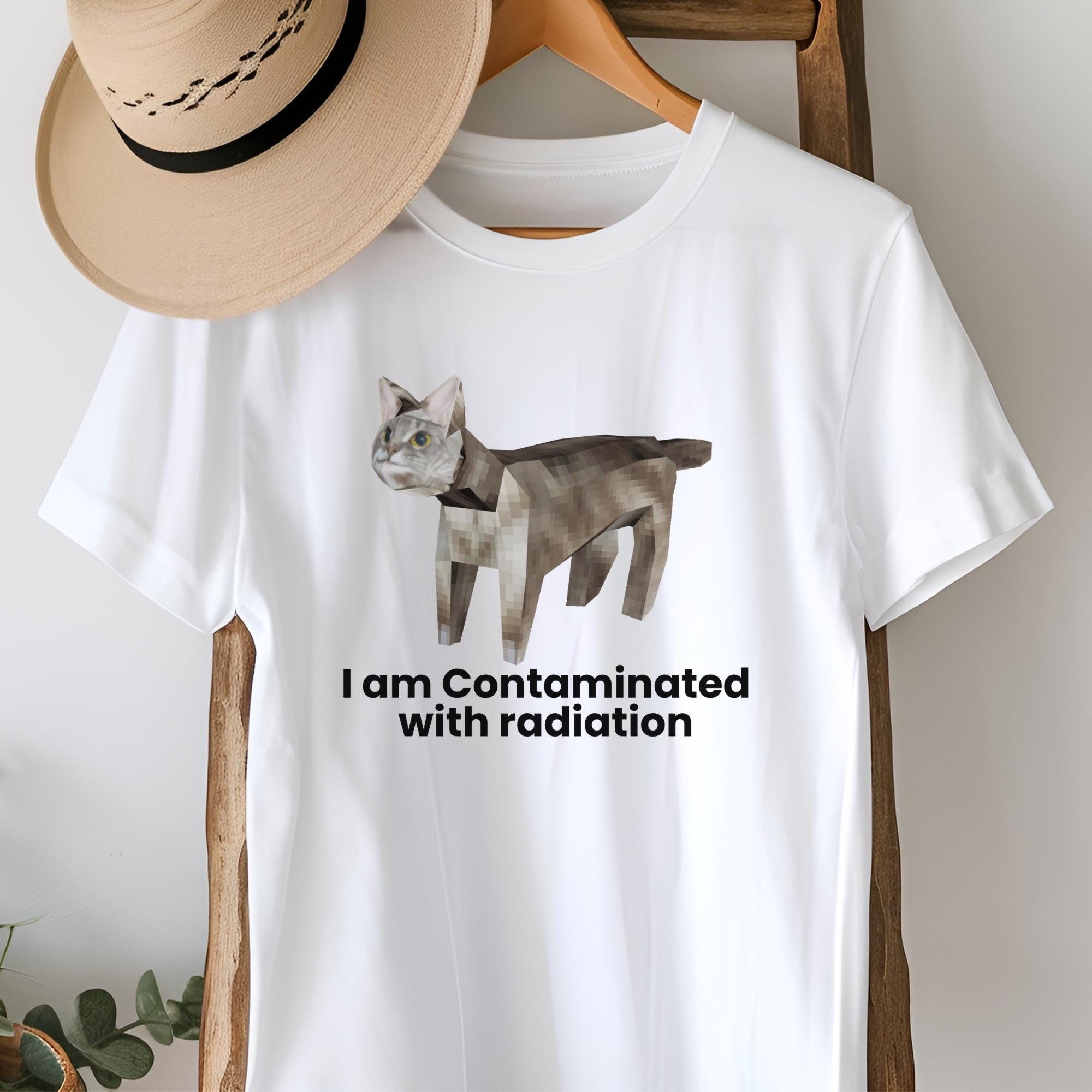 I Am Contaminated Funny Cat Meme T-shirt / Ironic Shirt / Weirdcore ...