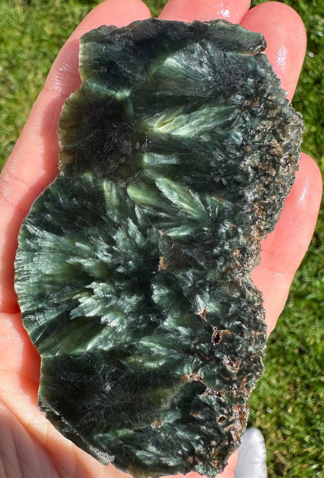 VERY RARE Siberian Seraphinite Unpolished Slab | 43 Grams - Etsy