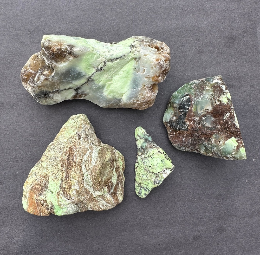 Lime Magnesite Rough (lemon Chrysoprase) | Lot of 4 | 473 - Etsy