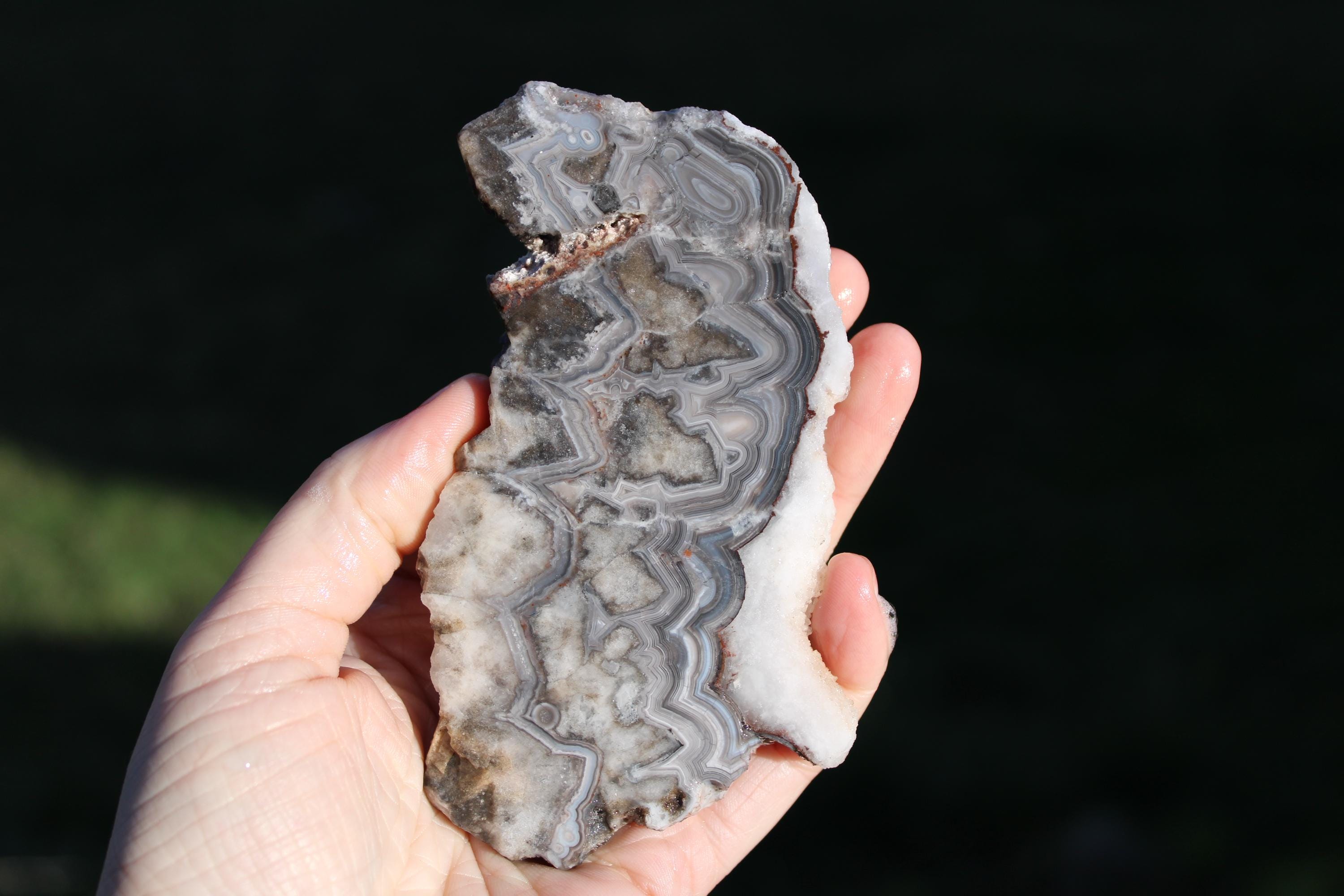 Tuxedo Lace Agate UNPOLISHED Slab | 98 Grams - Etsy