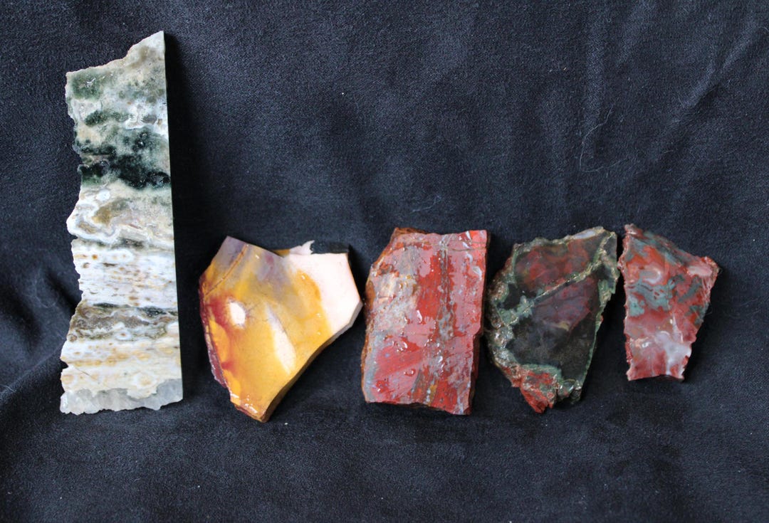 Jasper Sampler 5 Piece Unpolished Slab Lot | 135 Grams - Etsy