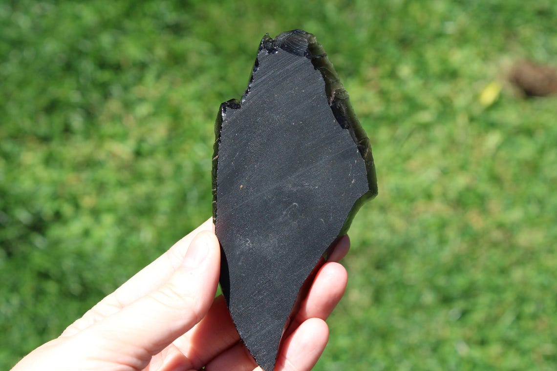 Midnight Lace Obsidian Unpolished Slab | 66 Grams - Etsy