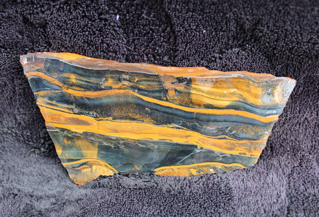 Unpolished Variegated Tigers Eye Slab | South African | 114 Grams - Etsy