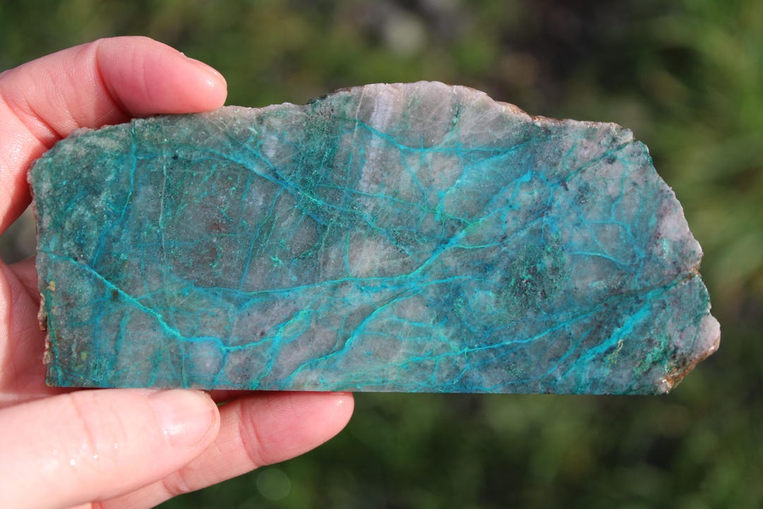 Chrysocolla UNPOLISHED Slab From Mexico | 100 Grams - Etsy