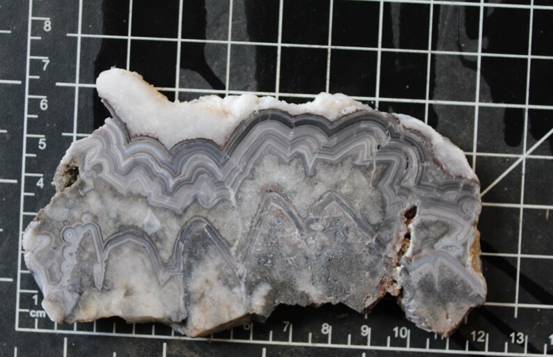 Tuxedo Lace Agate UNPOLISHED Slab | 98 Grams - Etsy