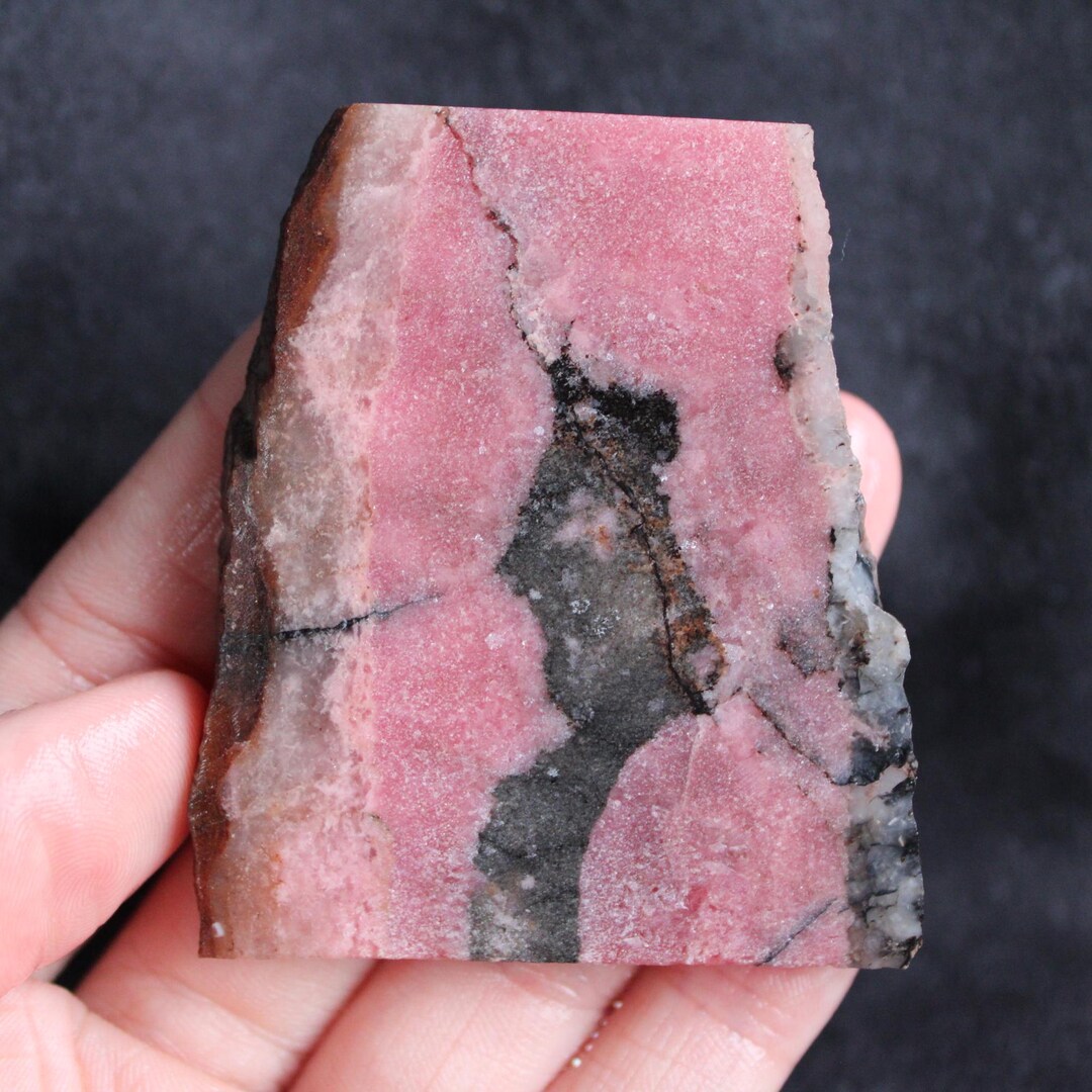 Unpolished Australian Rhodonite Slab | 61 Grams - Etsy