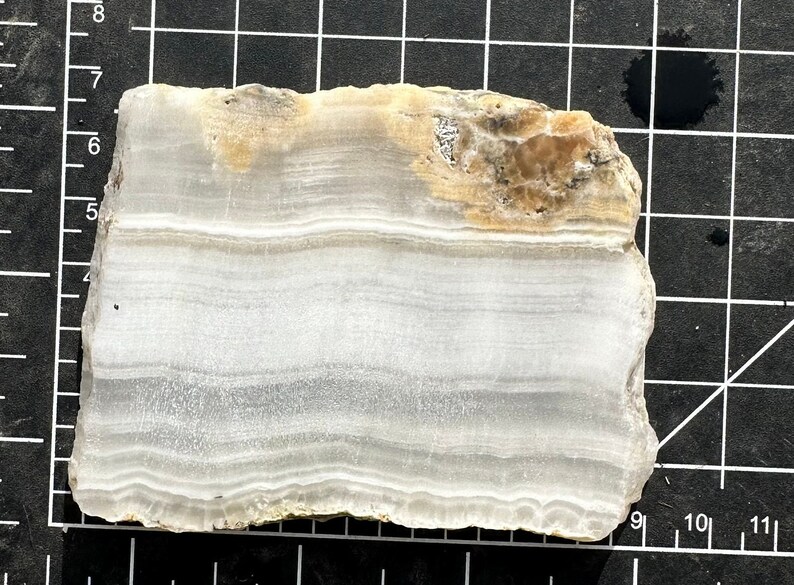 Mexican Banded White Onyx Slab Unpolished | 96 Grams - Etsy