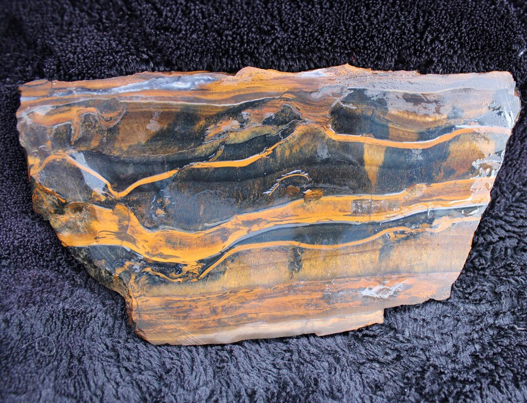 Unpolished Variegated Tigers Eye Slab | South African | 239 Grams - Etsy