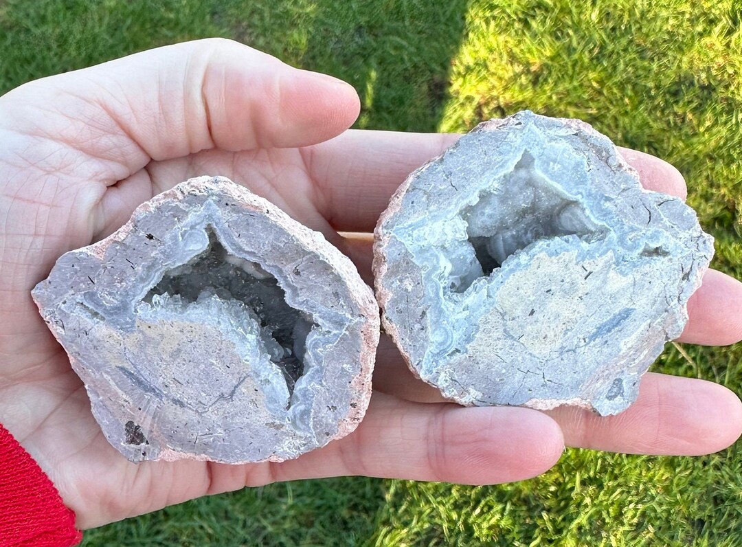 Sonora River Geode Set Unpolished | Shortwave UV Reactive | 156 Grams ...