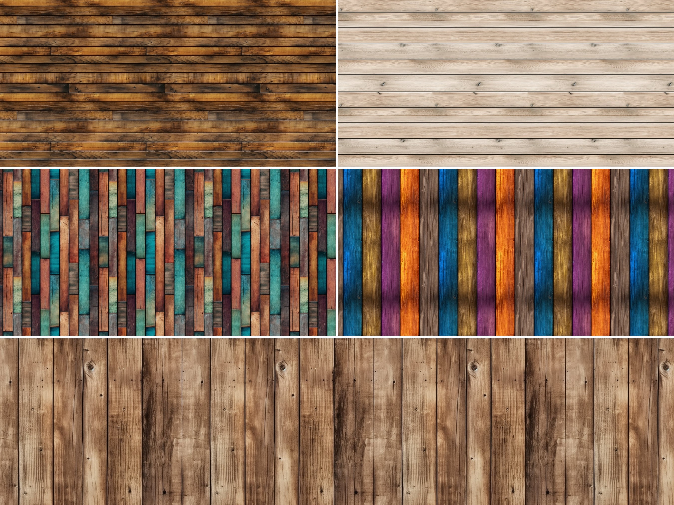 Wood Planks - Wood Texture Seamless Digital Pattern Pack - Printable ...