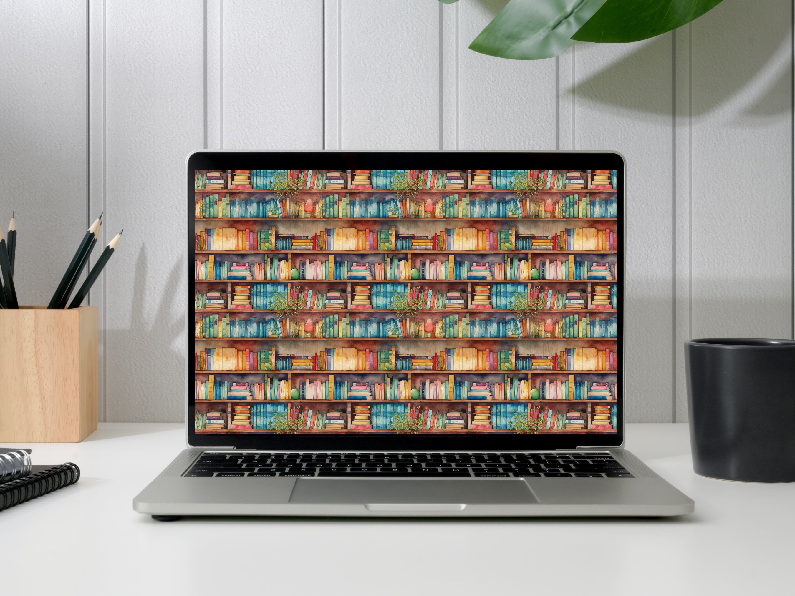 Cosy Bookshelves Seamless Digital Pattern Pack - Printable Digital ...