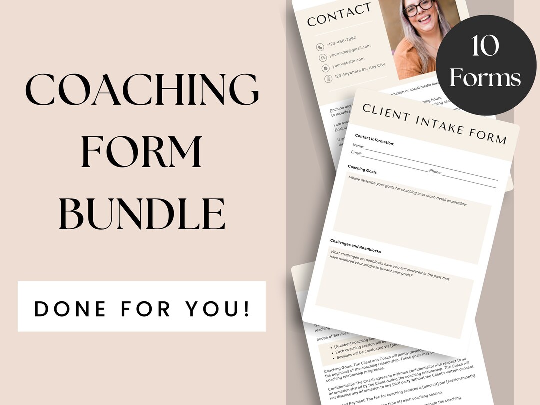 New Client Onboarding Bundle, Coaching Intake Forms, Client Agreement ...