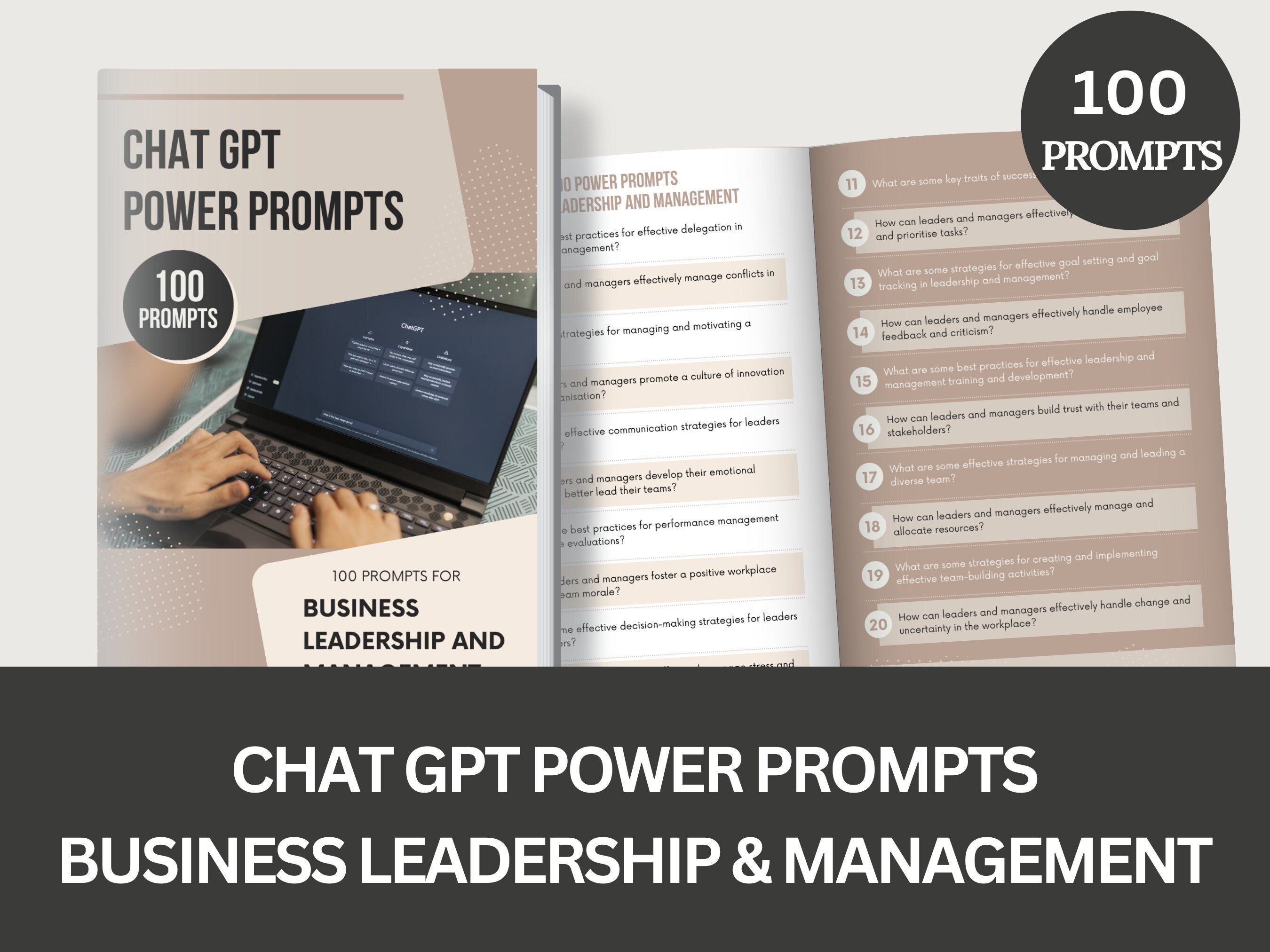 Chat GPT Power Prompts for Business Leadership & Management, AI Prompts ...