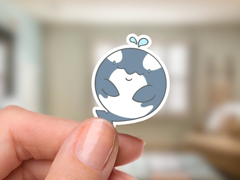 Orca Whale Sticker / Cute & Chunky Animal Stickers / Chunkymals ...