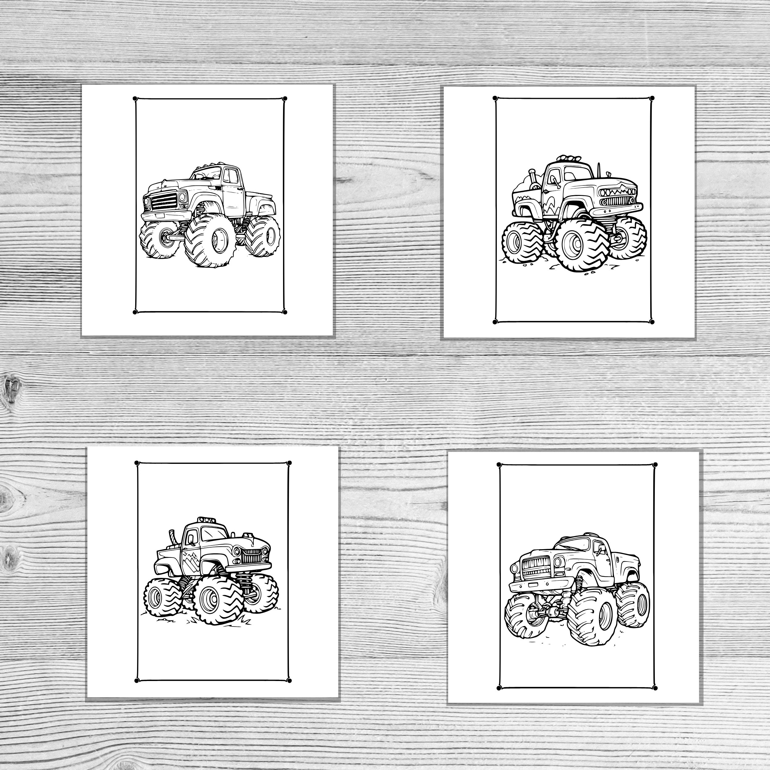 22 Printable Monster Truck Coloring Pages for Kids and Adults, Monster ...