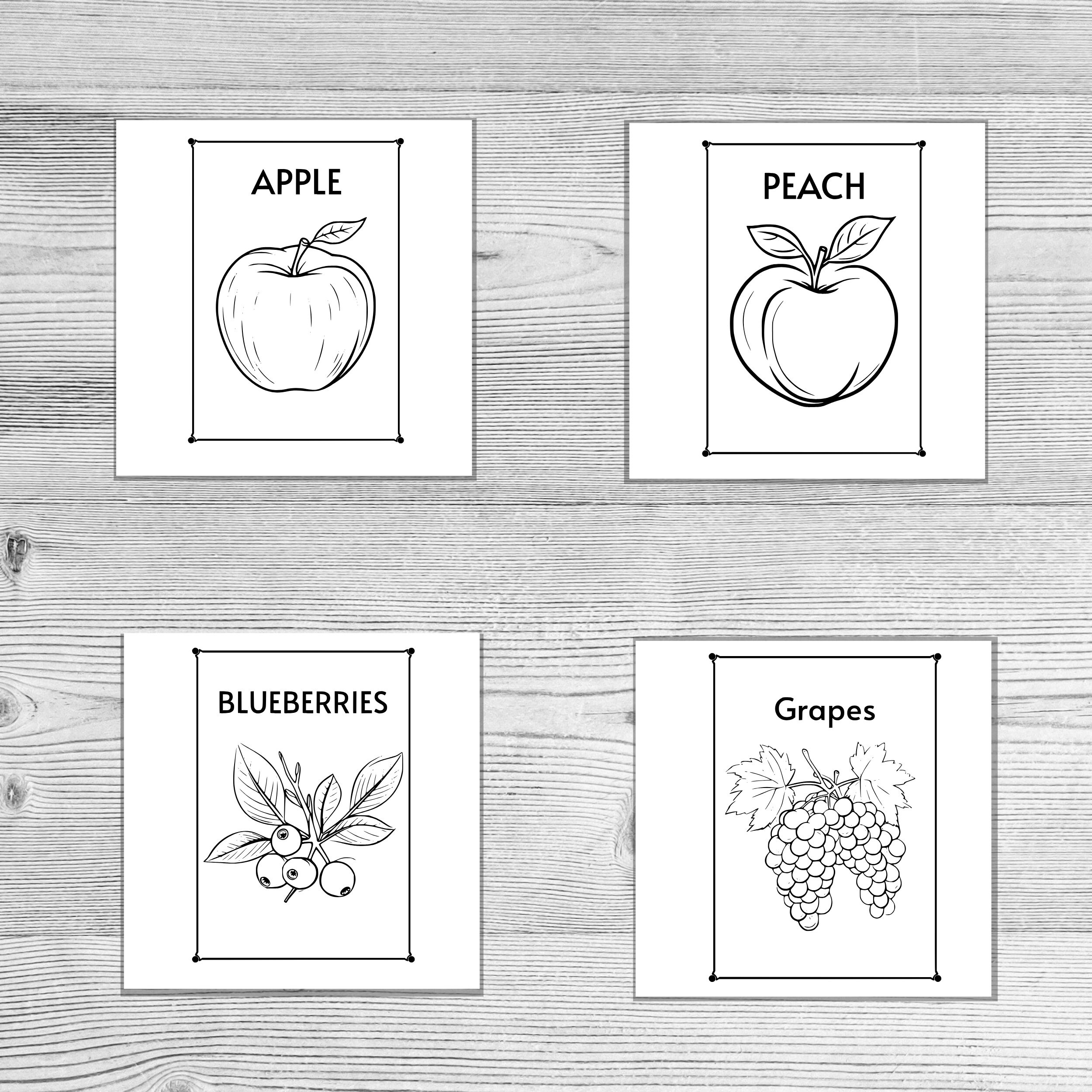 22 Printable Fruits Coloring Pages for Kids and Adults, Fruits Coloring ...