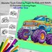 22 Printable Monster Truck Coloring Pages for Kids and Adults, Monster ...