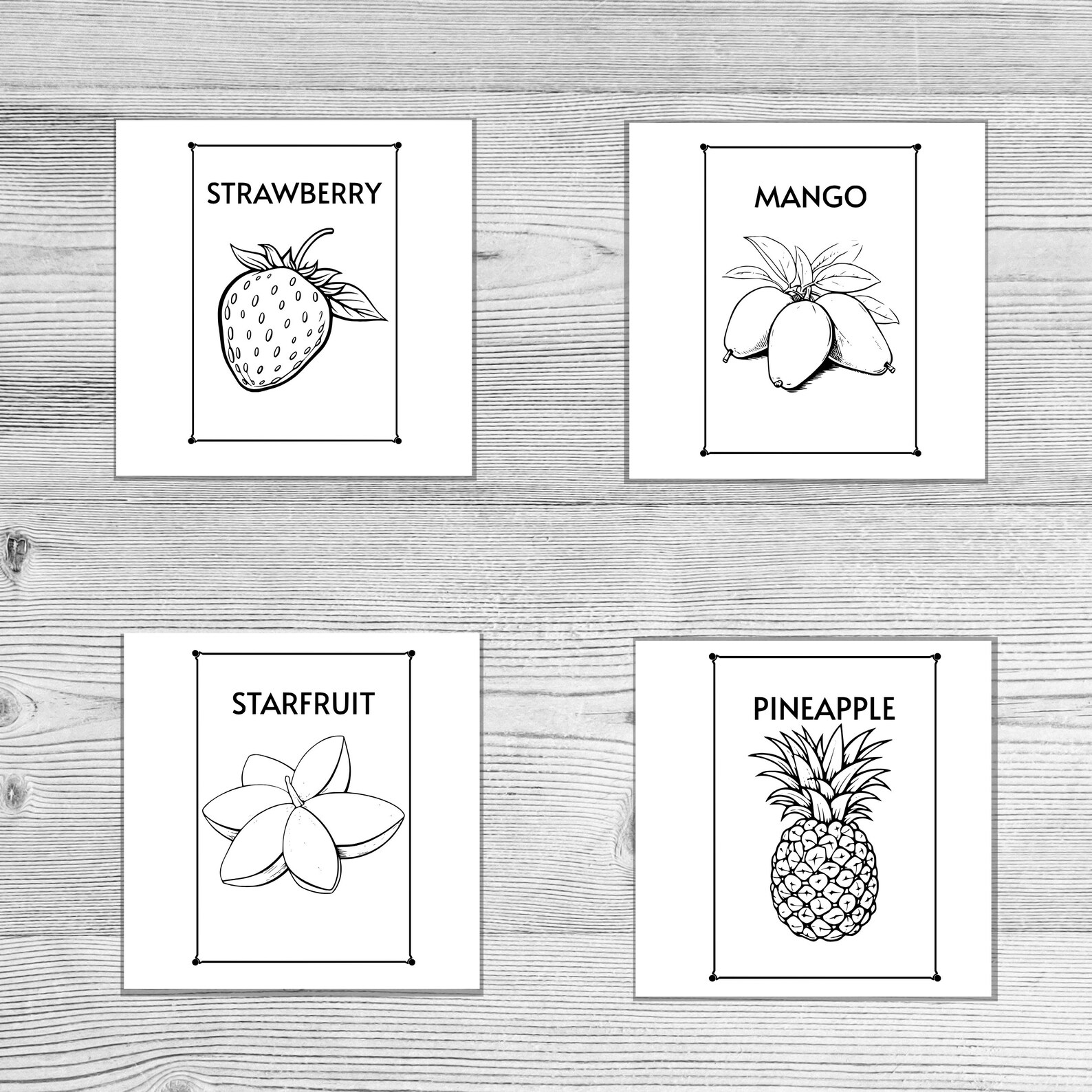 22 Printable Fruits Coloring Pages for Kids and Adults, Fruits Coloring ...