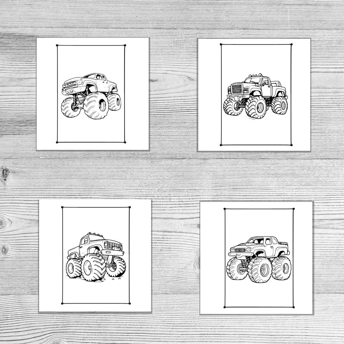 22 Printable Monster Truck Coloring Pages for Kids and Adults, Monster ...