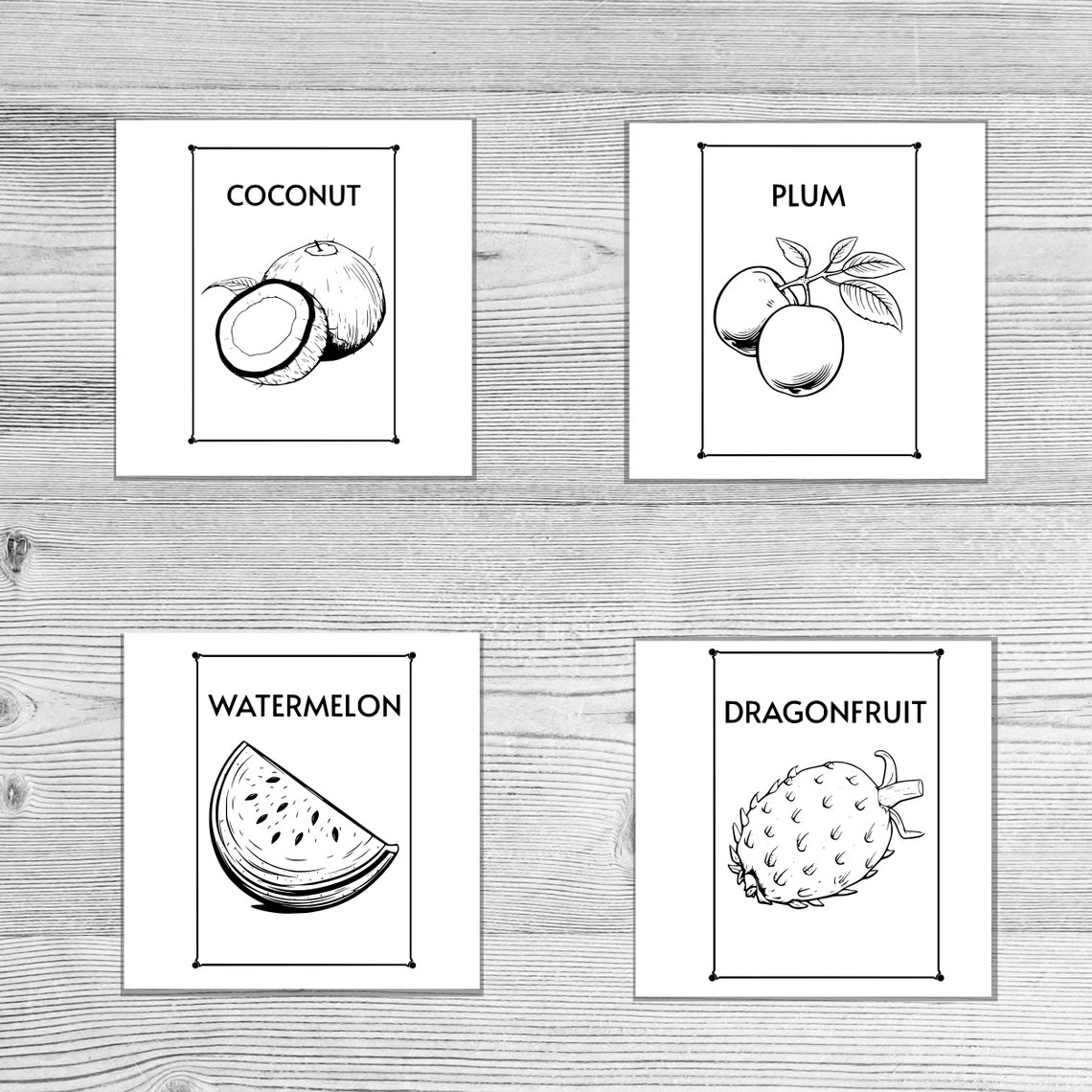22 Printable Fruits Coloring Pages for Kids and Adults, Fruits Coloring ...