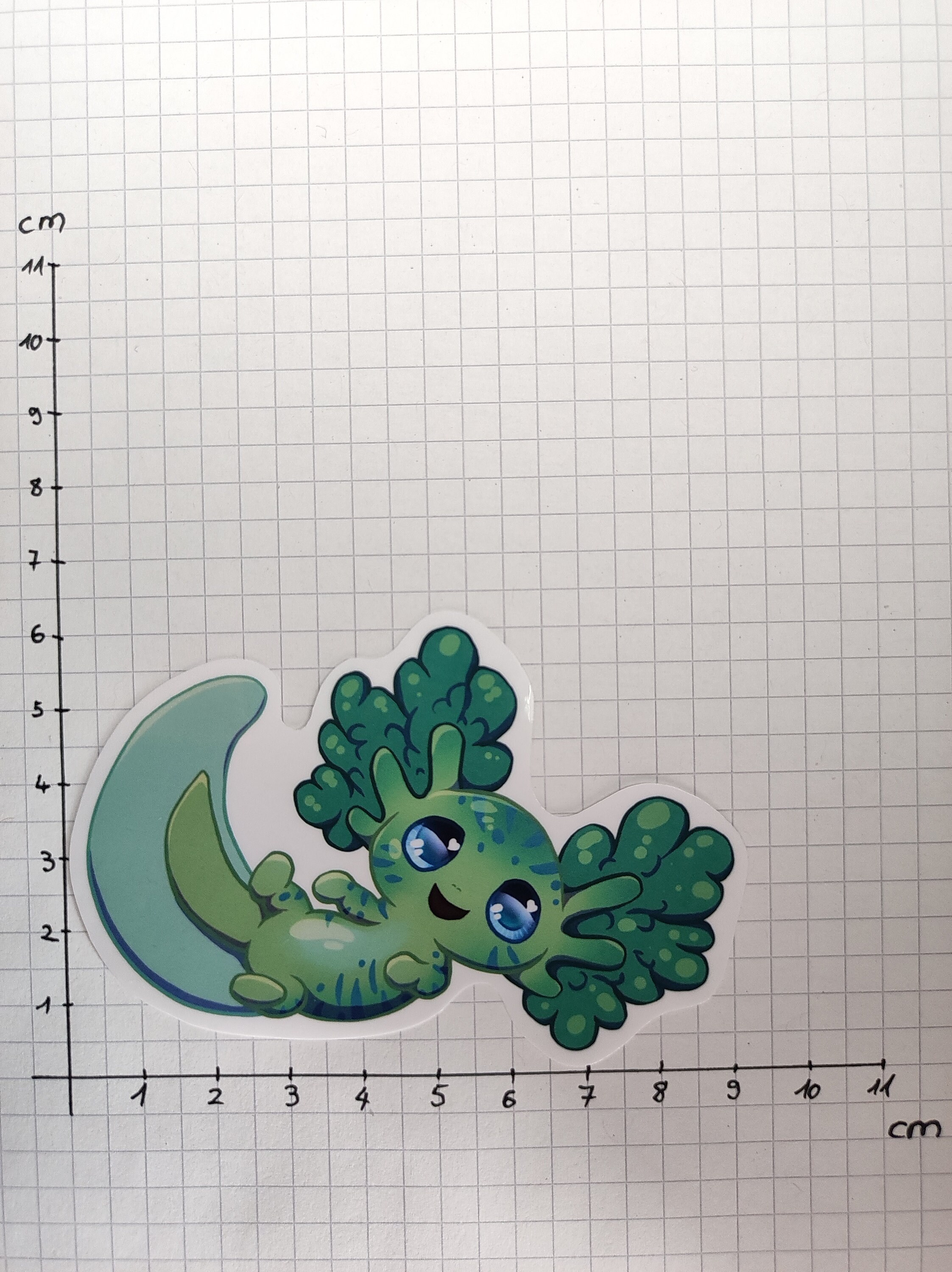 Chibi Axolotl Sticker Blue in Different Sizes - Etsy UK
