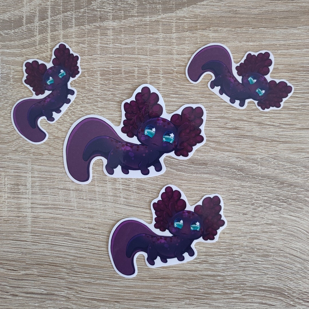 Chibi Axolotl Sticker Purple in Different Sizes - Etsy