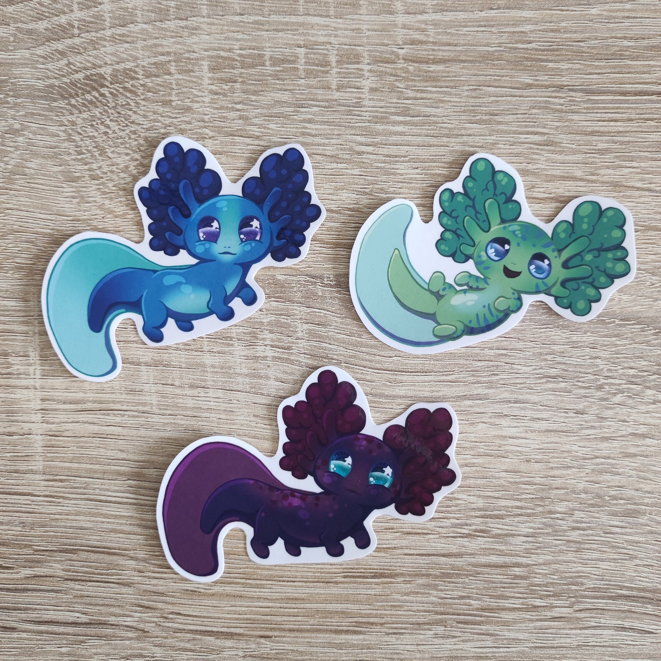 Chibi Axolotl Sticker Pink in Different Sizes - Etsy