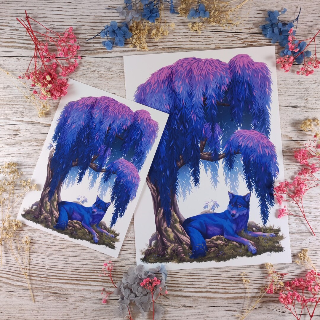 Wolf Tree Spirit - Art Print - Etsy
