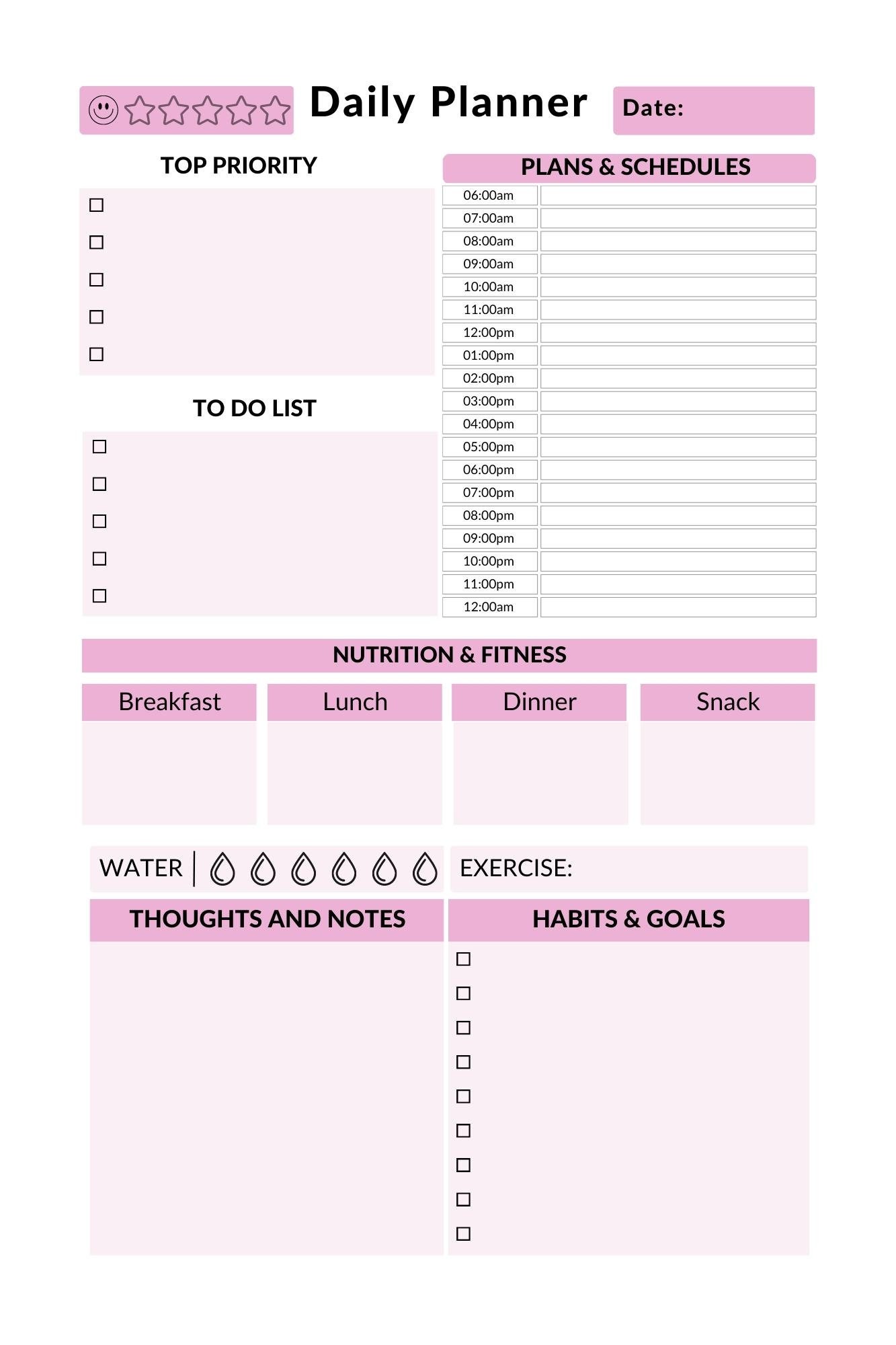 2024 Daily Planner, 2024 Digital Planner, Digital Planner, Task ...