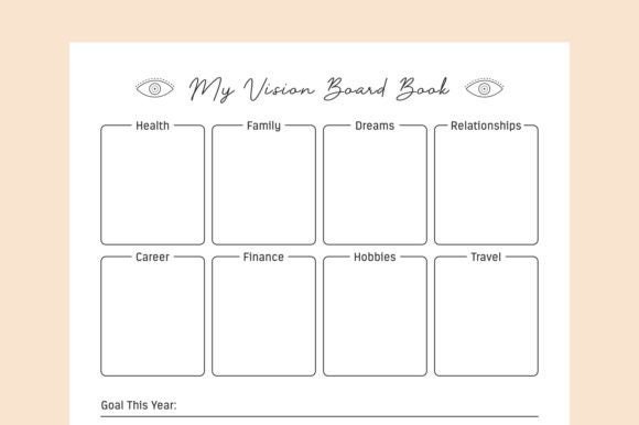 Vision Board, 2024 Vision Board Digital Vision Board Printable Vision ...