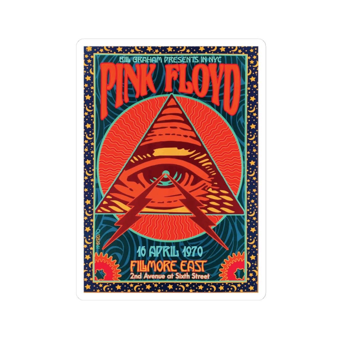 Pink Floyd Sticker - Retro Rock Band Vinyl Decal for Laptop, Guitar ...