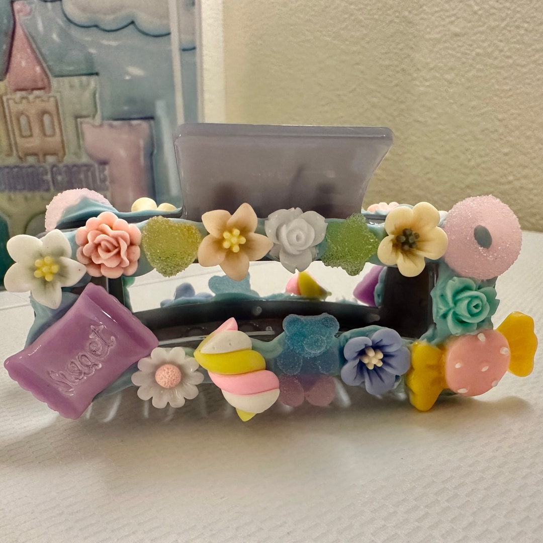 Kawaii Candy Flowers Candies Decoden Hair Claws Hair Clips Whipped ...