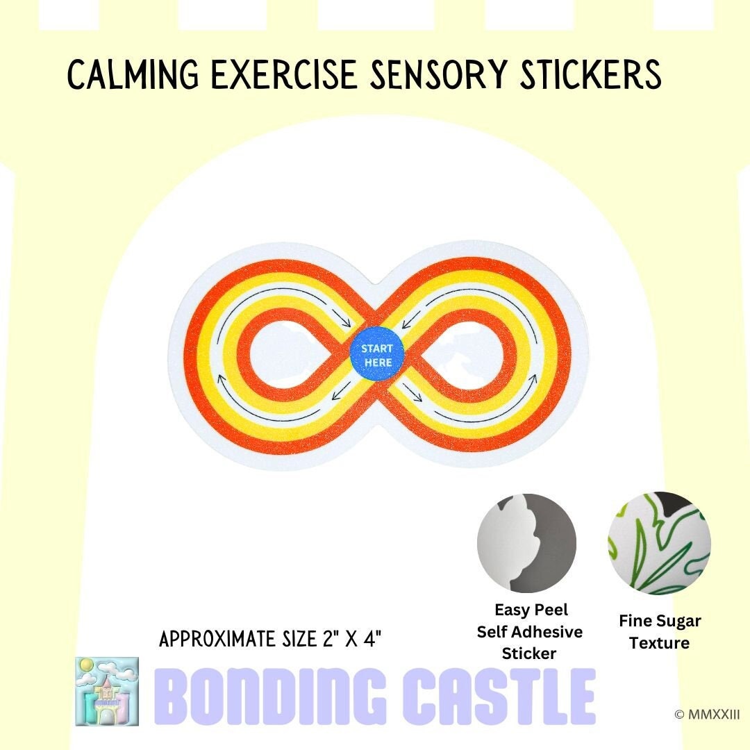 Calming Sensory Stickers, Large Size Adhesives Fidget Textured Stickers ...