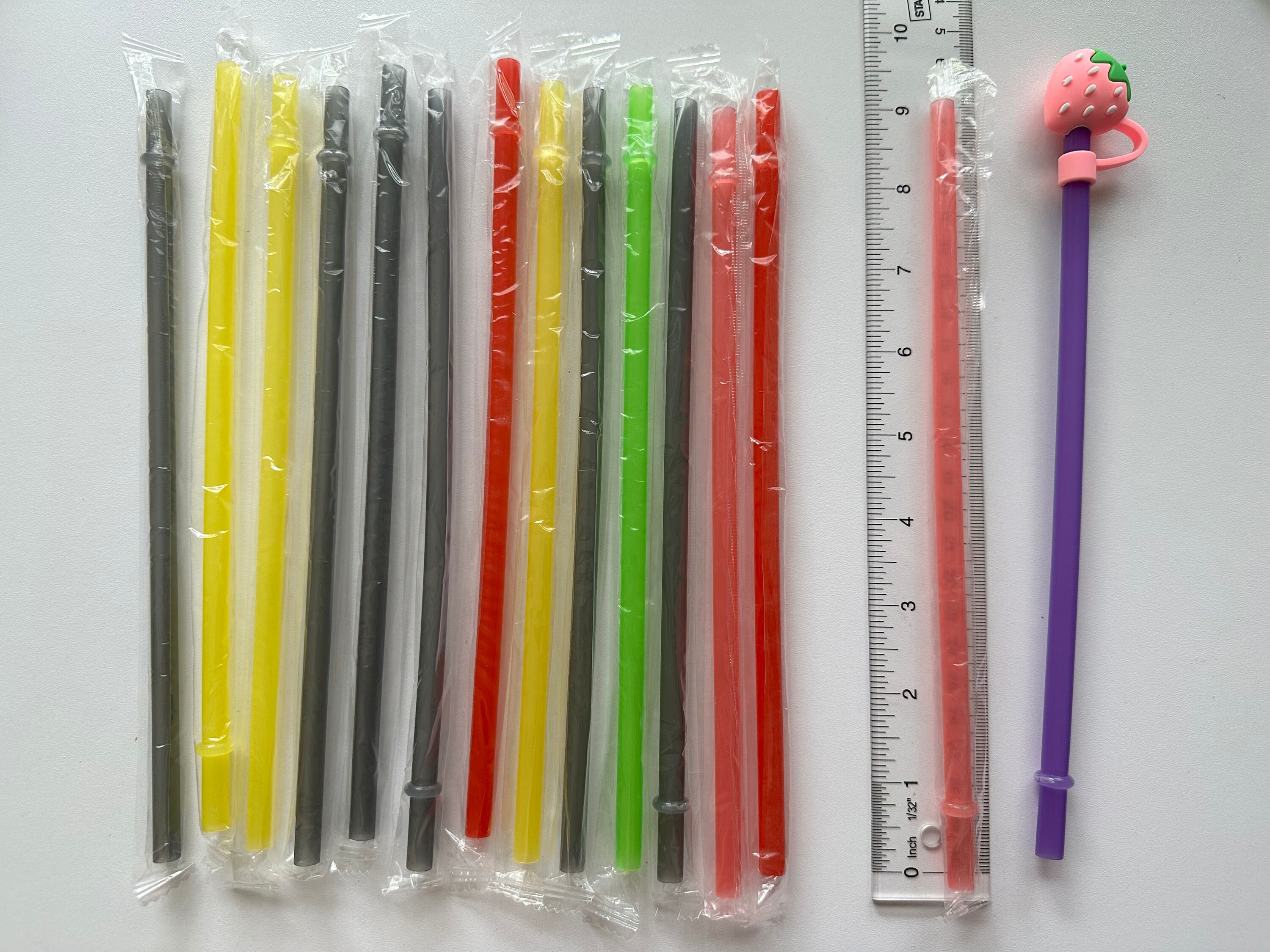 Straw Covers, Kawaii Straw Covers, Straw Toppers, Cover for Metal Glass ...
