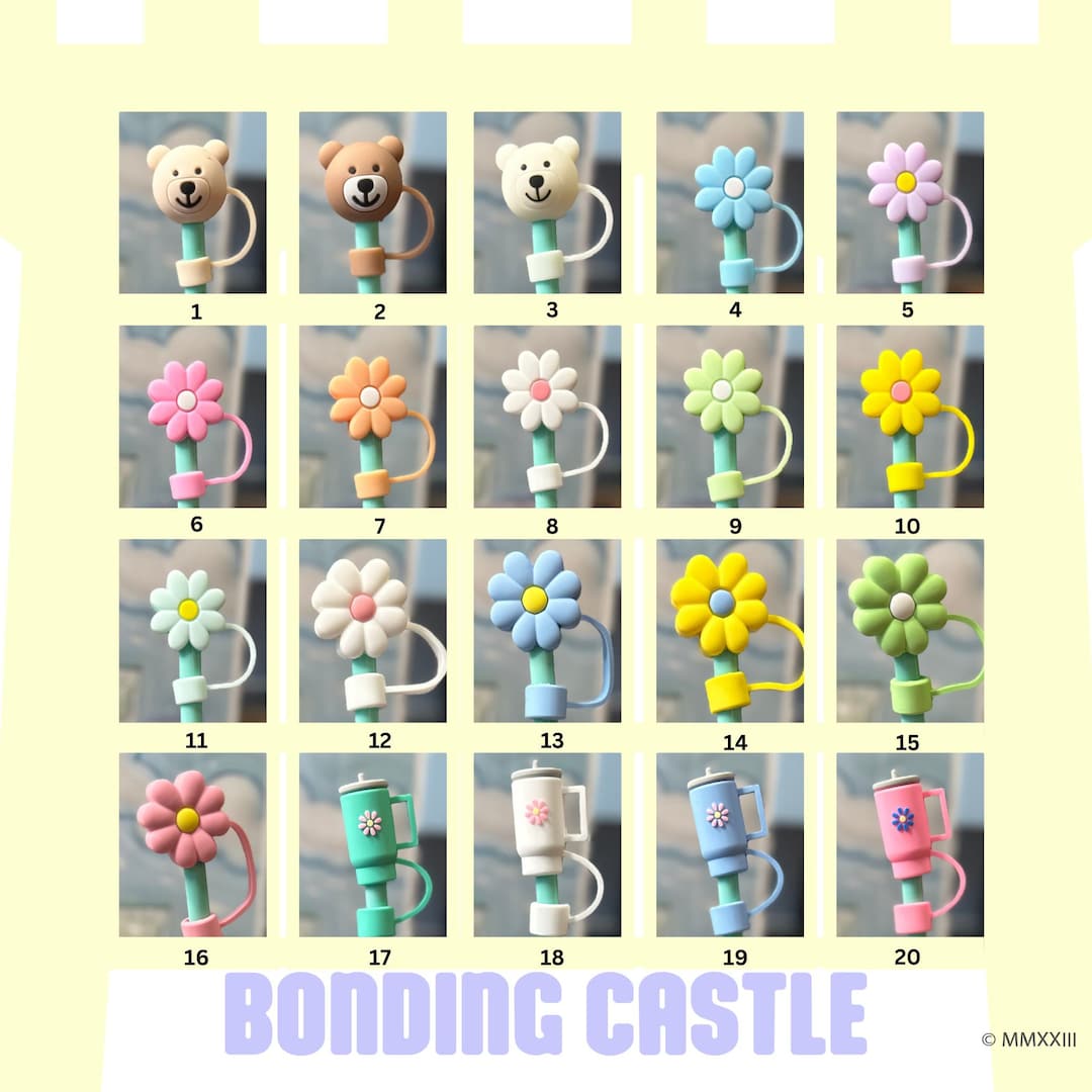 Straw Covers for Stanley Straw, Kawaii Straw Covers, Straw Toppers ...