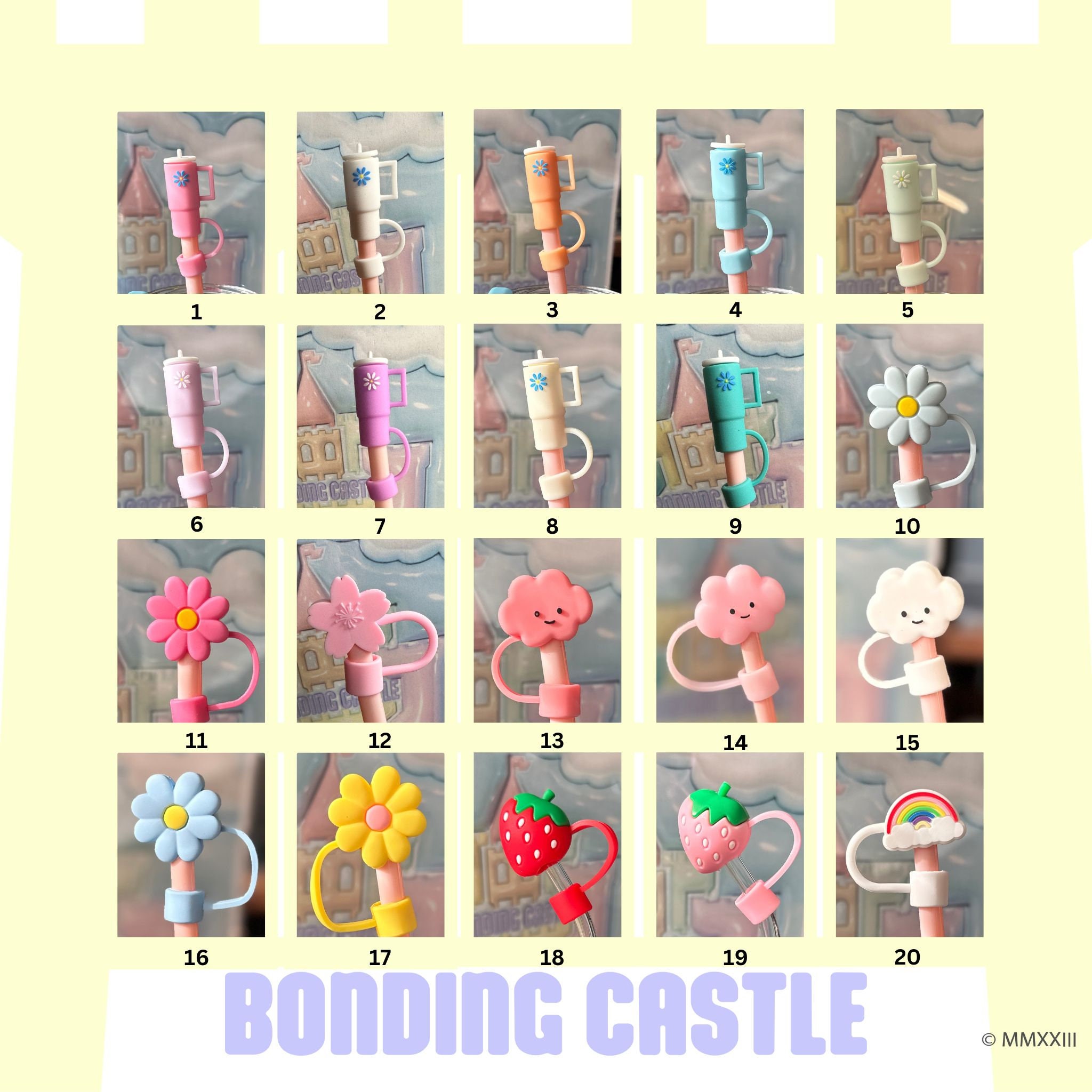 Straw Covers for Stanley Straw, Kawaii Straw Covers, Straw Toppers ...