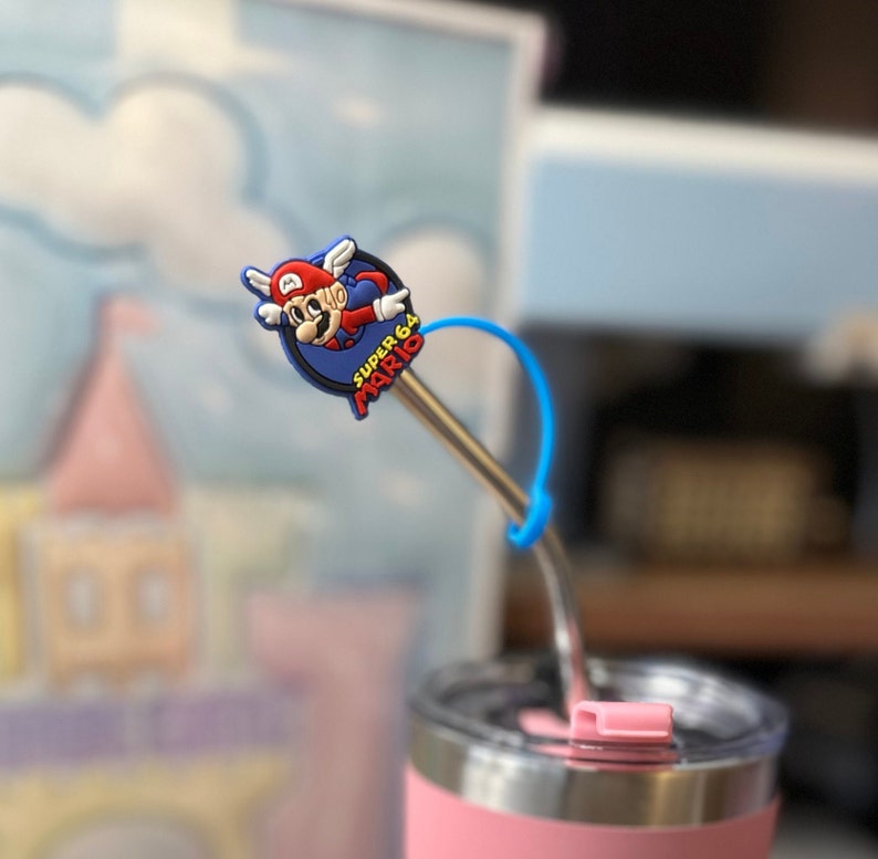 Mario Luigi Princess Peach Bowser Super Mario Straw Covers, Mario Bros ...