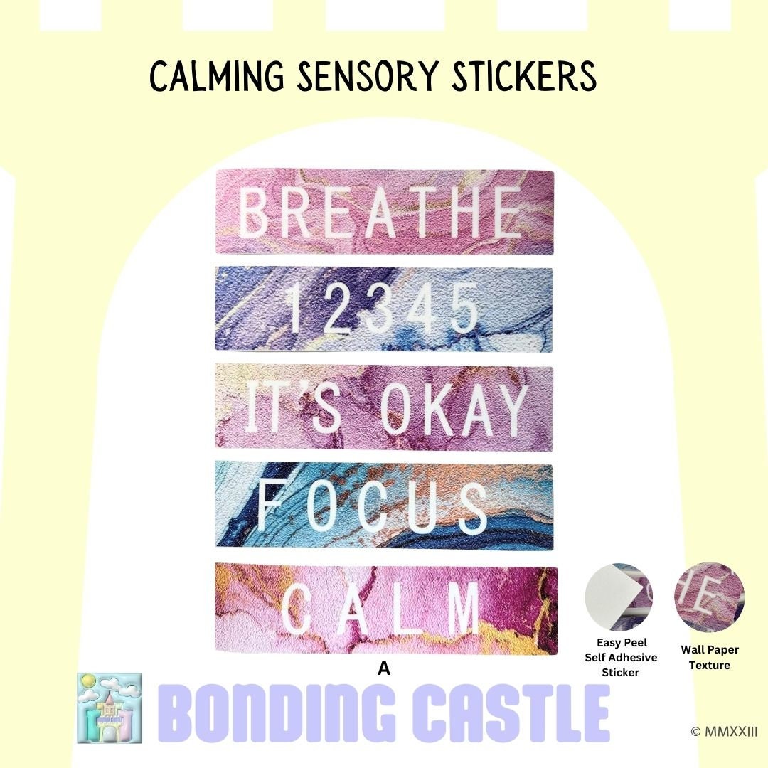 Calming Sensory Stickers Strips, Adhesives Fidget Textured Stickers ...