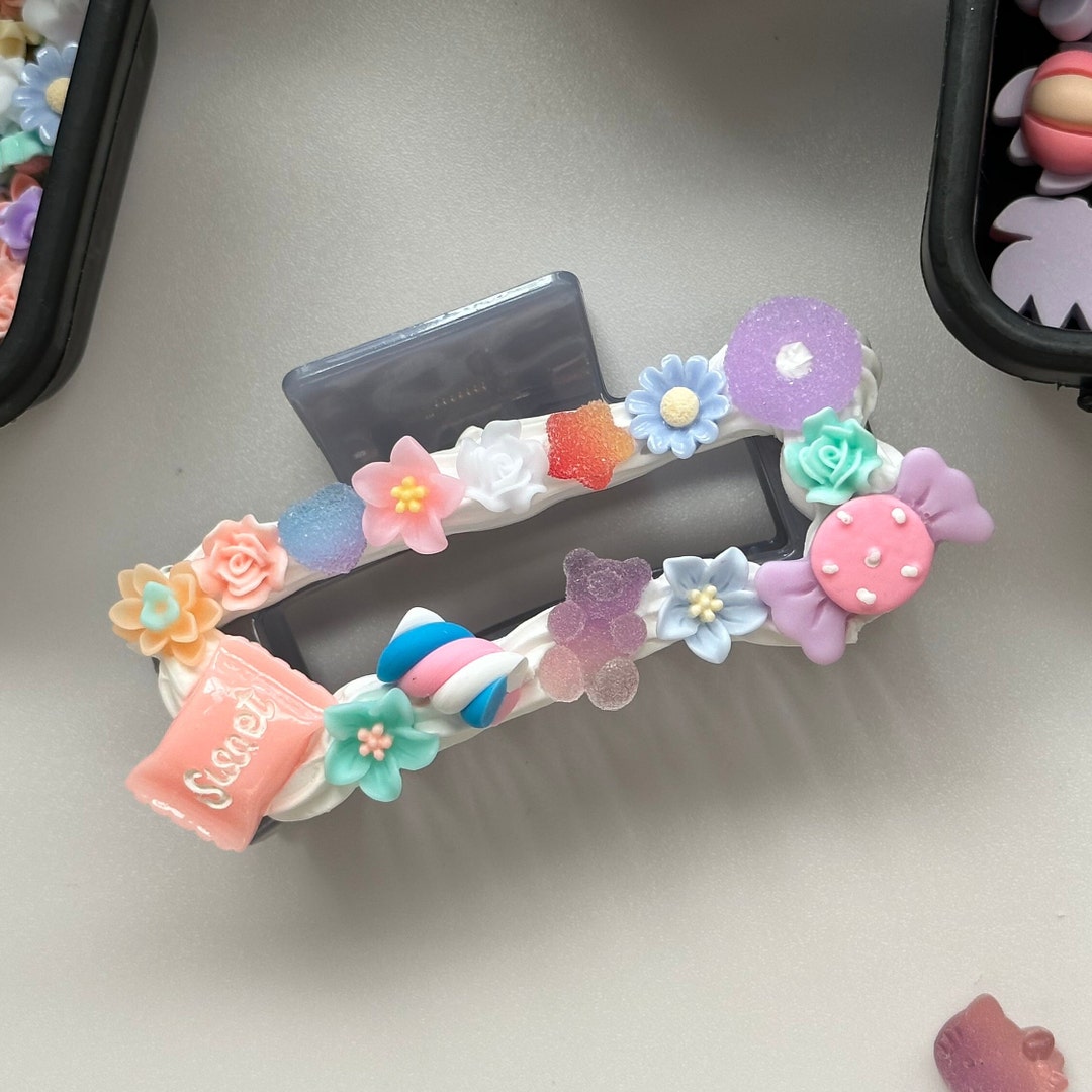 Kawaii Candy Flowers Candies Decoden Hair Claws Hair Clips - Etsy