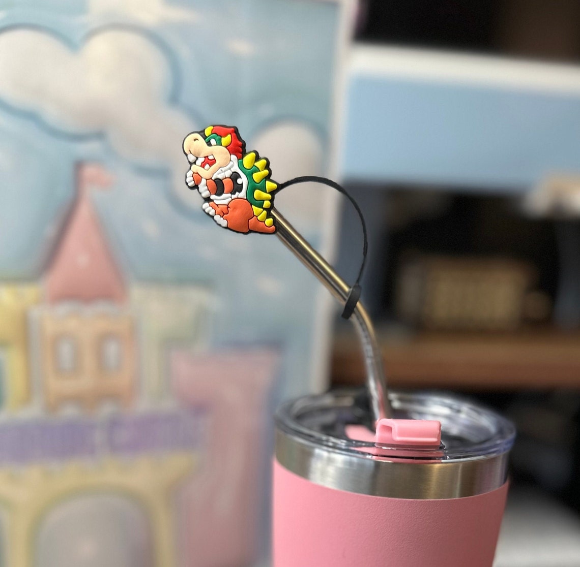 Mario Luigi Princess Peach Bowser Super Mario Straw Covers, Mario Bros ...