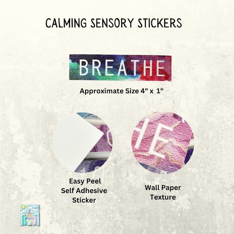 Calming Sensory Stickers Strips, Adhesives Fidget Textured Stickers ...