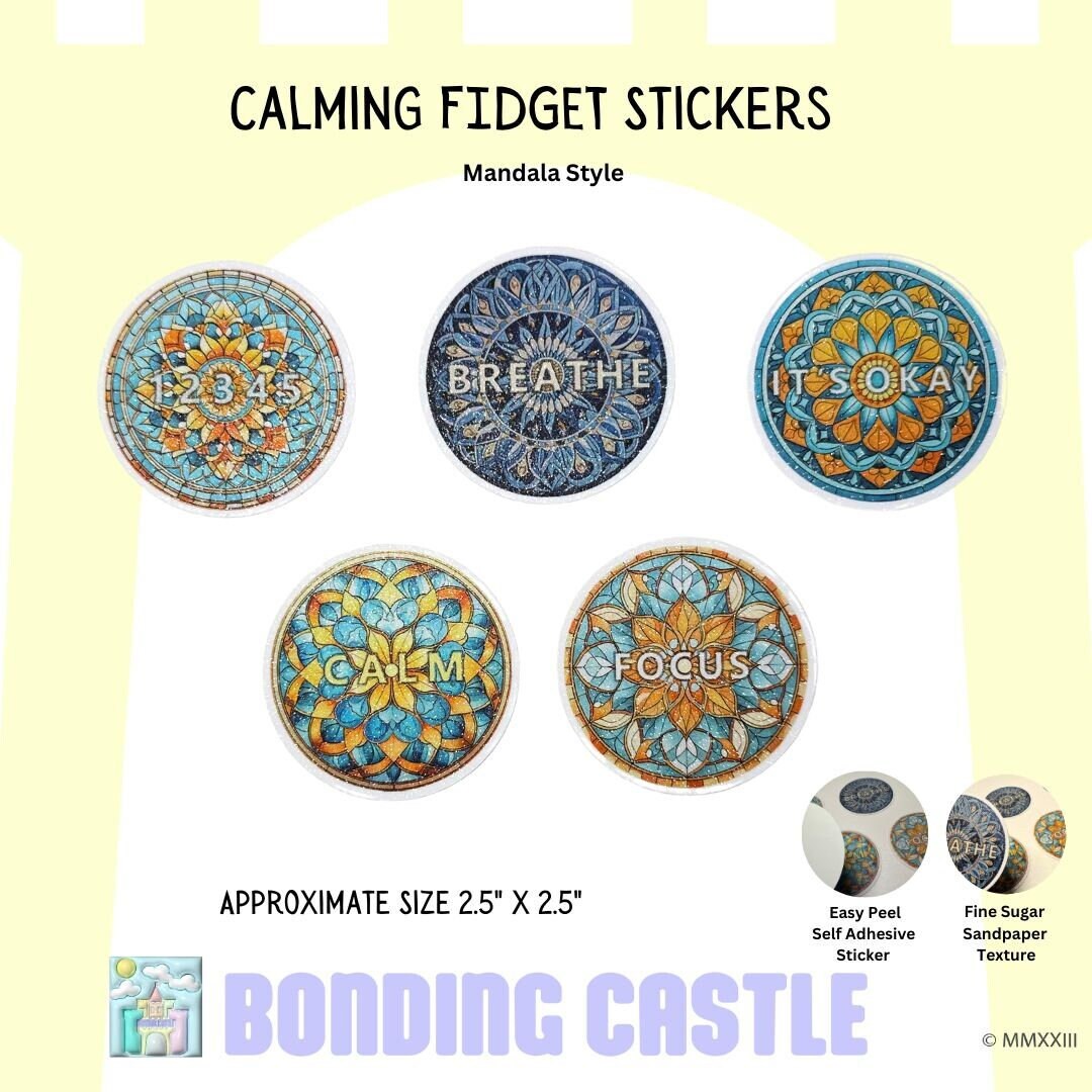 Calming Sensory Fidget Stickers, Adhesives Fidget Textured Stickers ...