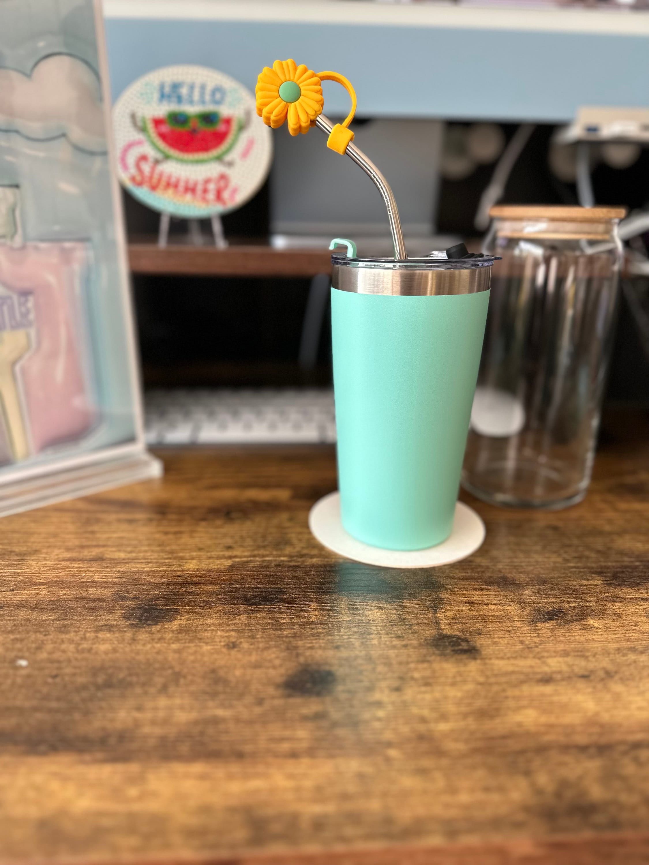 Straw Covers, Kawaii Straw Covers, Straw Toppers, Cover for Metal Glass ...